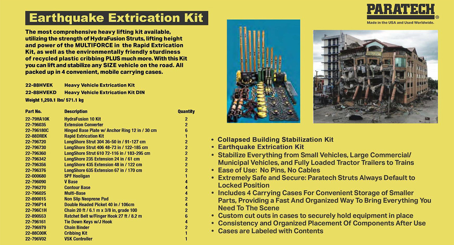 Paratech Collapsed Building Stabilization Kit – Earthquake Extrication ...